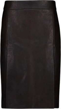 Ferragamo Femme, Jupes, Brun, Taille: 36 FR Jupe Midi en Cuir