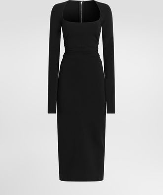 Dolce & Gabbana Etuikleid Aus Jersey - Frau Collection Schwarz Viskose 44