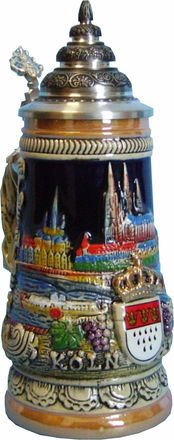 King Bierkrug K&ouml;ln Reliefseidel 0,5 Liter Bierseidel