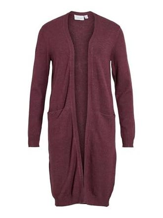 Vila Vila Viril Long L/S Knit Cardigan-Noos, Aubergine, XXL Femme