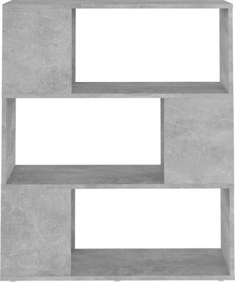 Generic Offene B&uuml;cherregale, Freistehend, Platzsparendes Aufbewahrungsregal aus Holzwerkstoff f&uuml;r B&uuml;cher, Dekoration und Medien (Betongrau)