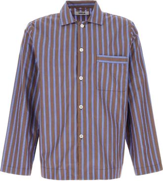 Tekla haut de pyjama à rayures - Marron