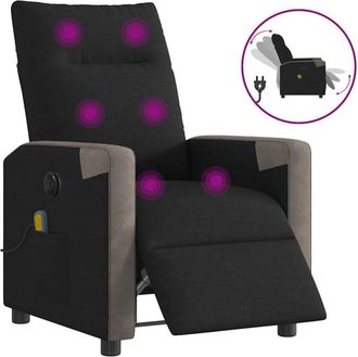 vidaXL Massagesessel Elektrisch Schwarz Stoff - Vidaxl