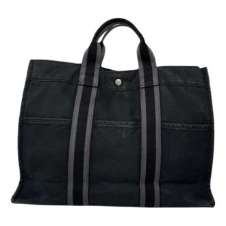 Herm&egrave;s Pre-owned Baumwollhandtasche - - Pre-owned - Damen - Schwarzk - ONE SIZE