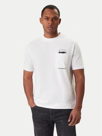 Karl Lagerfeld T-Shirt 755047 561221 Wei&szlig; Regular Fit