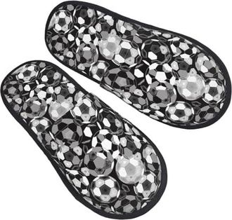 Generic Confortable Pantoufles Femmes Imprim&eacute; de football tendance Chausson Maison Unisex Chaussons dint&eacute;rieur pour Homme Femme Int&eacute;rieur L