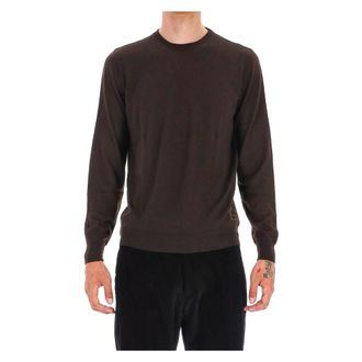 Drumohr Homme, Sweatshirts et sweats à capuche, Brun, Taille: 2XL Pull col rond en laine extrafine