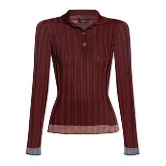 Etro Polo mit Logo - - Knitwear - Damen - Rot - XS