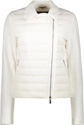 Moorer Femme, Vestes, Blanc, Taille: 36 FR Veste rembourr&eacute;e en duvet doie avec poches