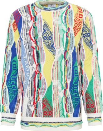 Carlo Colucci Homme, Pulls, Multicolore, Taille: XL Pull en maille