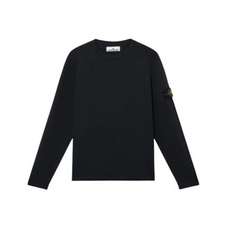 Stone Island Schwarzer Crewneck Strickpullover - - Tops - Herren - Schwarzk - M