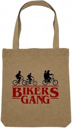 Fabulous Sac Shopping Tote Bag Aspect Lin - Bikers Gang V&eacute;lo Serie Parodie Science Fiction - Sac de Courses Toile Epaisse 360g Beige Naturel Cabas Port&eacute; Epaule