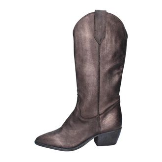 Moma Vintage Leder Damenstiefel - - Shoes - Damen - Grau - 37 EU