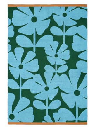 Orla Kiely Badetuch, Wildblumenblau, Lagune, 100 x 150 cm