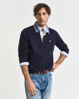 GANT Langarm-Poloshirt REG CHAMBRAY HEAVY RUGGER