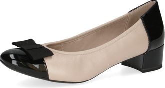 Caprice Damen Pumps Lack mit Blockabsatz, Beige (Beige Comb), 38.5 EU