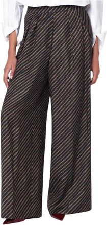 Dries Van Noten Femme, Pantalons, Brun, Taille: 34 FR Élégant Pantalon en Laine