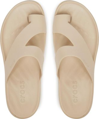 Crocs Zehentrenner Crocs Getaway Platform Toe Loop 210834 Beige