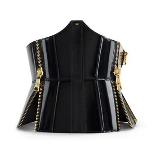 Elisabetta Franchi Bustier-G&uuml;rtel mit Rei&szlig;verschluss - - Accessories - Damen - Schwarzk - XL