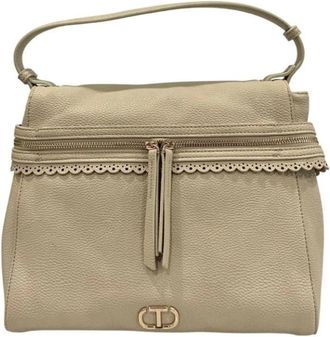 Twinset Femme, Sacs, Beige, Taille: ONE Size &Eacute;l&eacute;gant sac &agrave; main en cuir PU