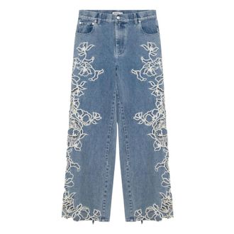 SIMKHAI Porter Jeans mit Stickerei - - Jeans - Damen - Blau - W28
