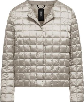 Bomboogie Femme, Vestes, Gris, Taille: 44 FR Doudoune brillante en nylon avec col rond