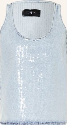 7 For All Mankind Jeanstop Mit Pailletten blau