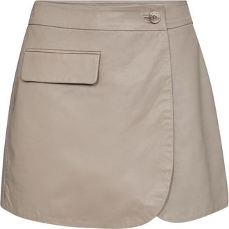 Co'Couture Femme, Shorts, Gris, Taille: 38 FR Belt Pleat Skirt