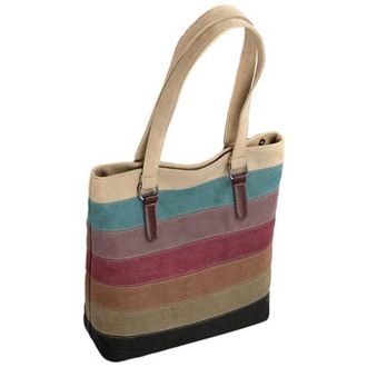 Valiclud Sac Cabas Toile Patchwork Femme Grand Format Léger et Confortable Bandoulière Amovible Sac Main Décontracté pour Sorties et Courses