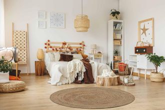 Carpetfine home24 Juteteppich Nele Rund Beige 200 x 200cm 100% Jute