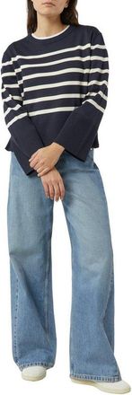 Comma Strickpullover geringelt, Rundhals