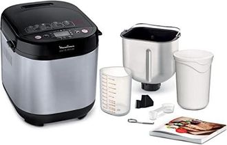 Moulinex Pain et Delices Machine &agrave; pain 1Kg 720W 20 programmes automatiques Programme sans gluten Programme yaourt Pain maison Pizza P&acirc;te Confiture Porridge Ya
