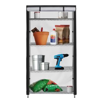 Generico Abdeckung der Regaleinheit: langlebiger Polyester-Aufbewahrungsschutz, Regalschutz | Robuster Windschutz mit Rollklappe, Port-Organizer-Lösung