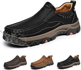 Generic Mocassins Décontracté en Cuir Imperméable Respirant Chaussures de Randonnée pour Homme Antidérapant Chaussures de Trekking pour Marche Extérieur 43