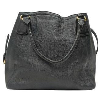 Prada Pre-owned Vitello Daino Tote Bag - - Pre-owned - Damen - Schwarzk - ONE SIZE