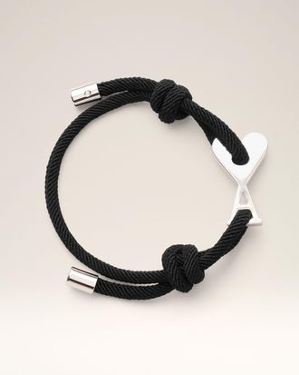 Ami Bracelet Cordon Noir Ami De Coeur Argent&eacute; en Laiton Argent - TU - Unisex