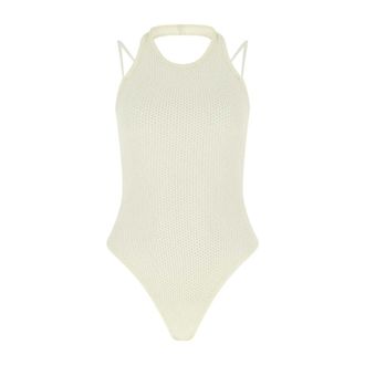 ADĀMO Andrea Adamo Stretch Viscose Blend Bodysuit - - Tops - Damen - Wei&szlig; - XS
