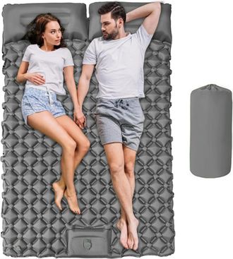 Generico Aufblasbare Campingmatratze, wasserdicht, f&uuml;r 2 Personen, zusammenklappbar, tragbar, f&uuml;r Wandern, Camping, Parks