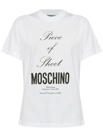 Moschino t-shirt à slogan imprimé - Blanc