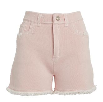 Barrie Fine-Knit Fringe-Detail Shorts Size L