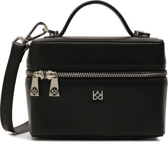 Kazar Kleine Leder-Kosmetiktasche mit Riemen - - Bags - Herren - Schwarzk - ONE SIZE
