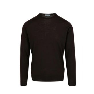 John Smedley Lundy Rundhals - - Knitwear - Herren - Braun - XL