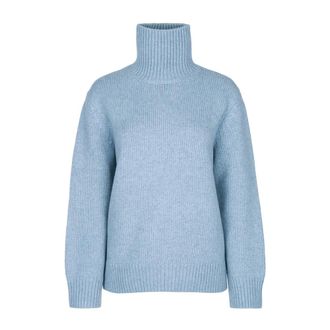 Toteme Pull col roul&eacute; oversize en laine dagneau - Femme - Pulls - Bleu - Taille: 36 FR