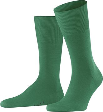 Falke Herren Socken Airport M So Wolle Baumwolle einfarbig 1 Paar, Grün Tourmaline 7618, 39-40