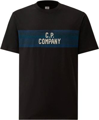C.P. Company C.p. Company, Homme, Tops, Bleu, Taille: S 30/1 Jersey Logo T-Shirt
