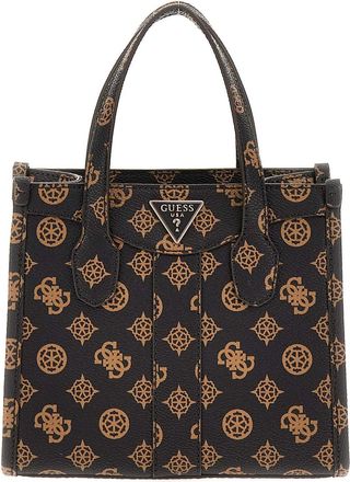 Guess Silvana 2 Compartment Mini Tote XS Mocha Logo