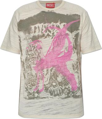 Diesel Homme, Tops, Beige, Taille: XL T-Jalo-A T-shirt