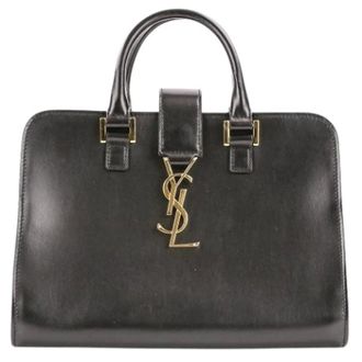 Saint Laurent Pre-owned Baby Cabas Leather 2way Bag - Femme - Pre-owned - Noir - Taille: ONE Size
