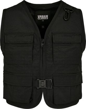 Urban Classics Damen Ladies Short Tactical Vest Jacke, Schwarz, M EU