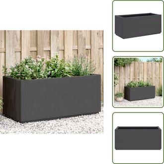 vidaXL The Living Store - Jardini&egrave;re gris fonc&eacute; 80x36x35 cm pp - Jardinieres Exterieures - Pot De Fleurs Ext&eacute;rieur - Plante Grimpante - Bac &agrave; Fleurs